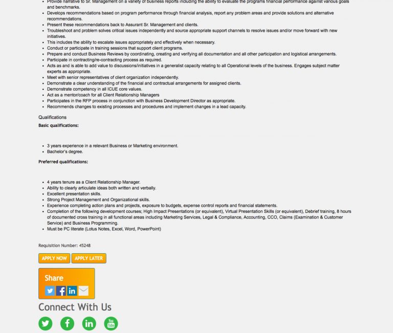 These Taleo-Based Job Descriptions by Assurant Got My Attention | Ongig ...