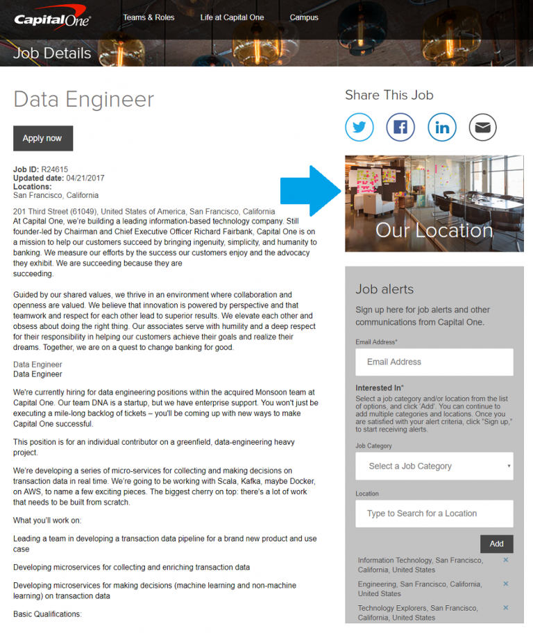 Big Employers Using Maps on Their Job Descriptions | Ongig Blog