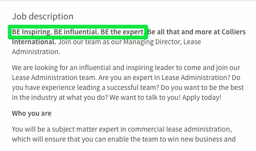 Colliers Adds Employee Value Proposition Taglines to its Job Postings ...