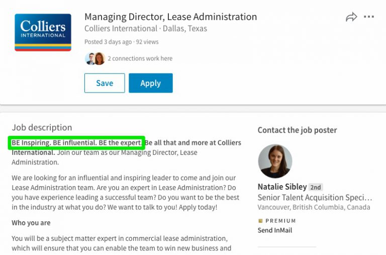 Colliers Adds Employee Value Proposition Taglines to its Job Postings ...