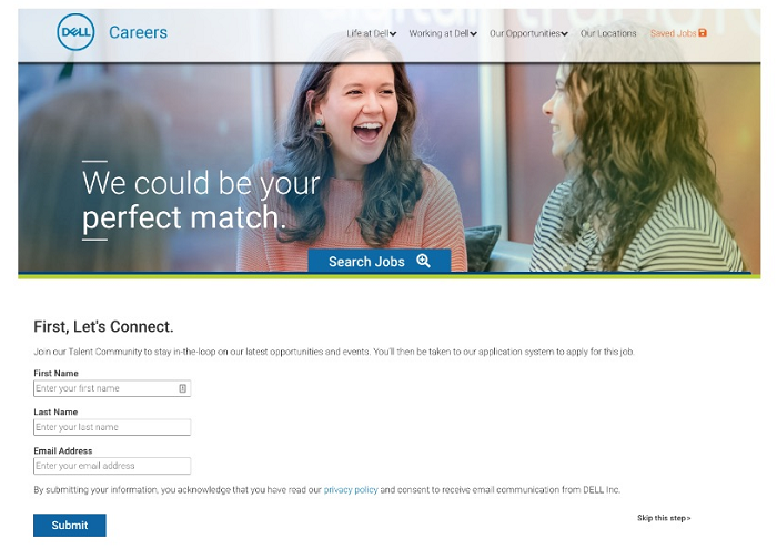Dell Inserts "Join Our Talent Community" Before Application on Job ...