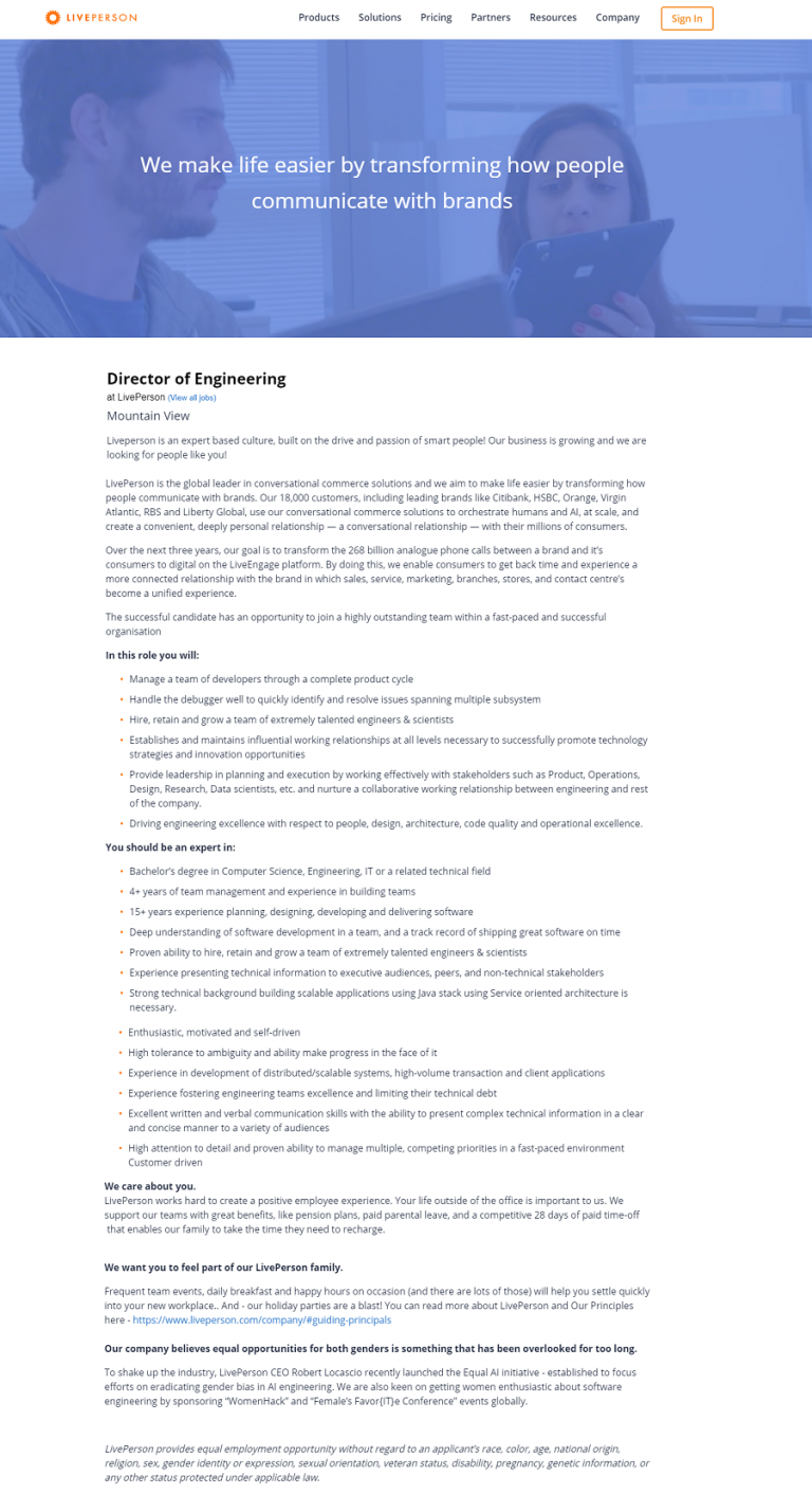 5 Examples of Greenhouse ATS Job Page Overlays | Ongig Blog