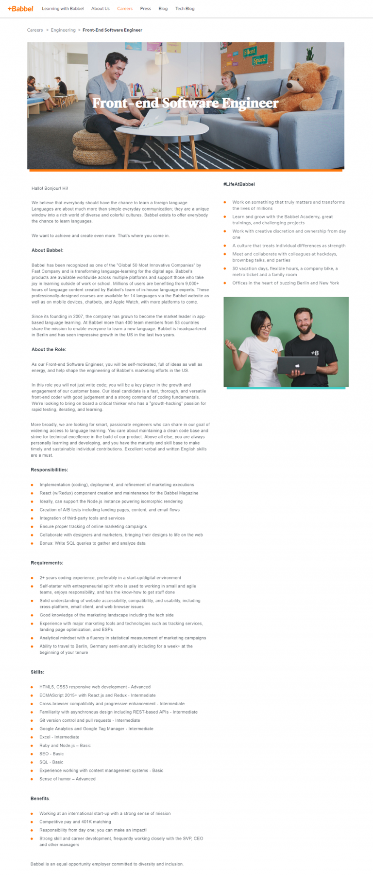 5 Examples of Greenhouse ATS Job Page Overlays | Ongig Blog