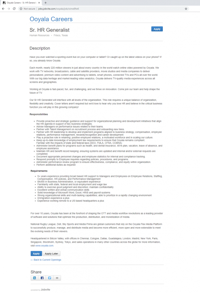3 Examples of Jobvite ATS Overlays | Ongig Blog