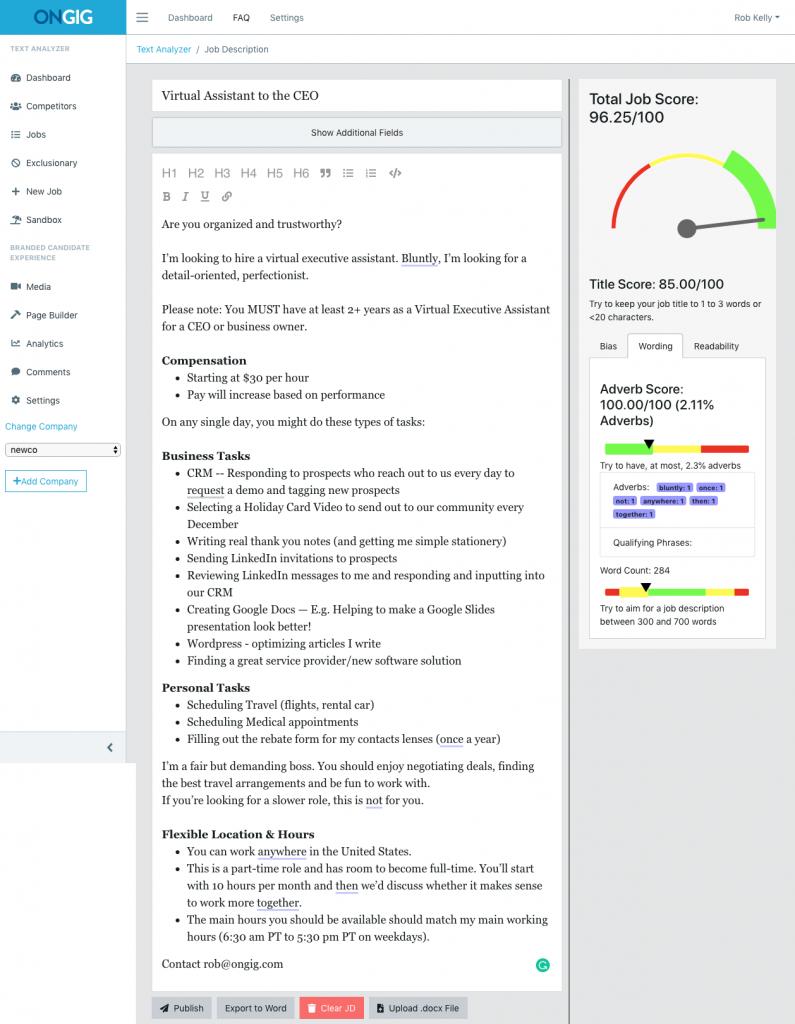 Virtual Assistant Job Description Template | Ongig Blog