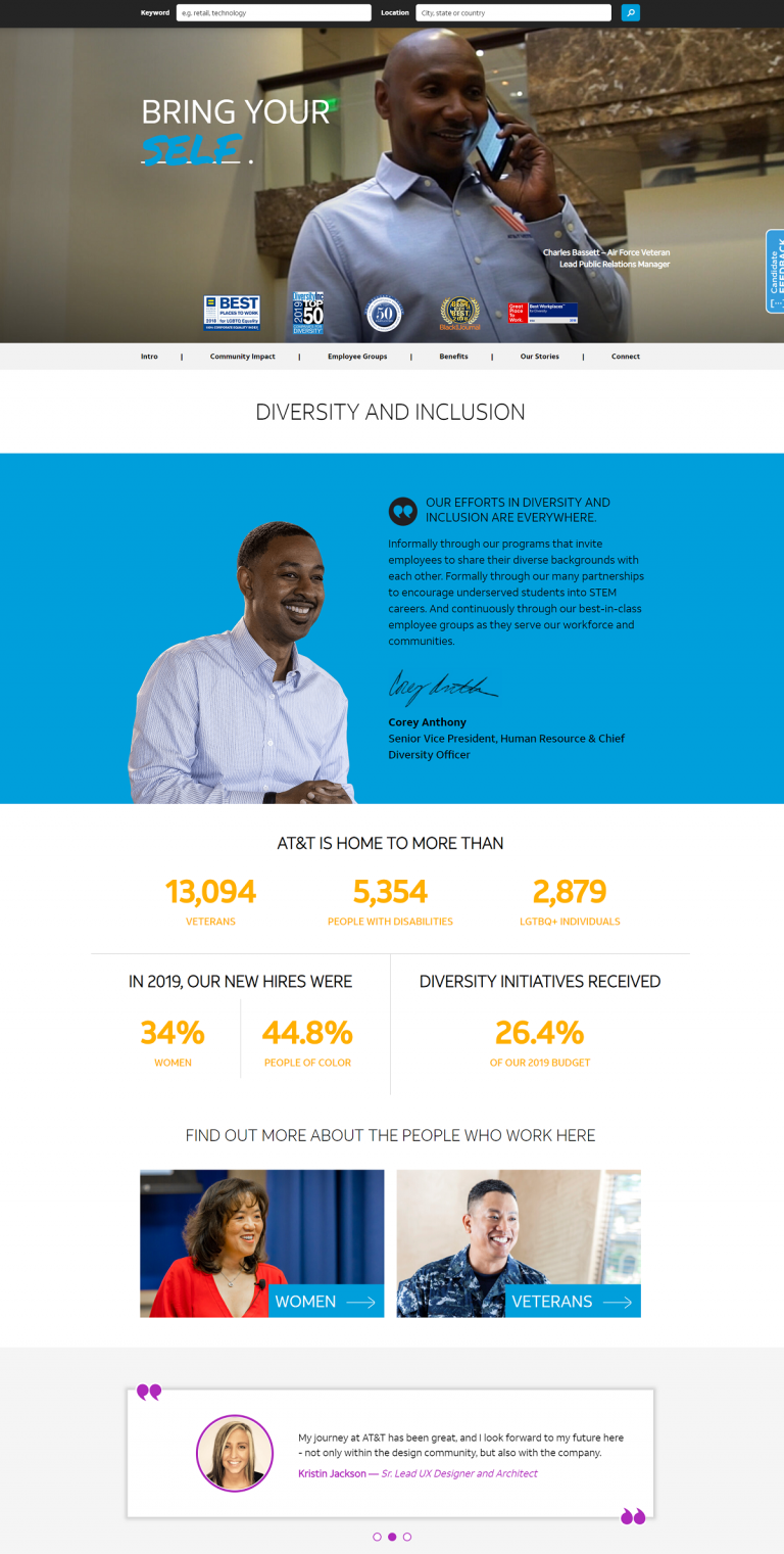 5 Impressive Diversity Pages | Ongig Blog
