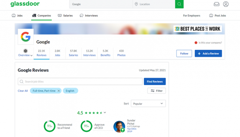 Top 18 Employer Reviews & Ratings Sites for 2026 | Ongig Blog