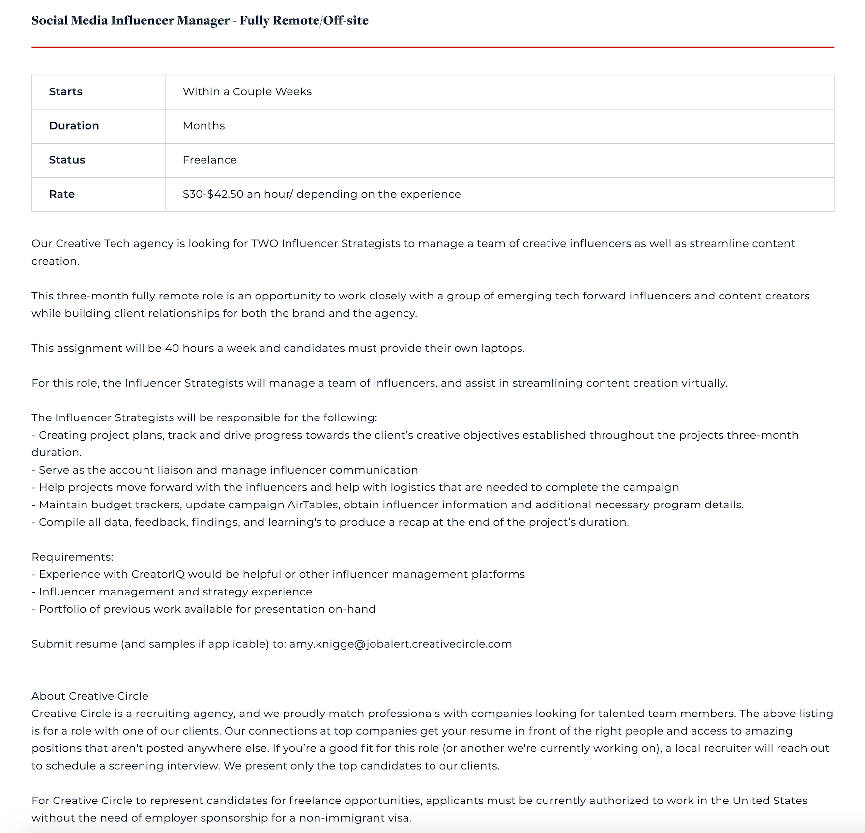 5 Examples of a Social Media Influencer Job Description [+ Popular Job ...