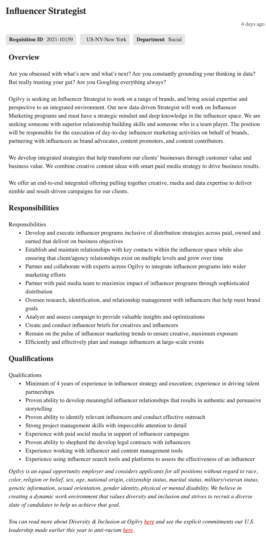 5 Examples of a Social Media Influencer Job Description [+ Popular Job ...