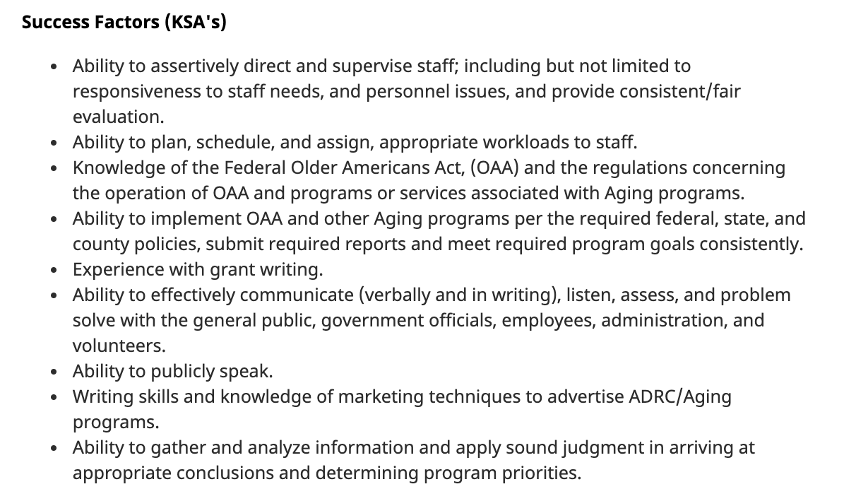 10 KSA Examples to use in Job Postings [+ a free template] | Ongig Blog