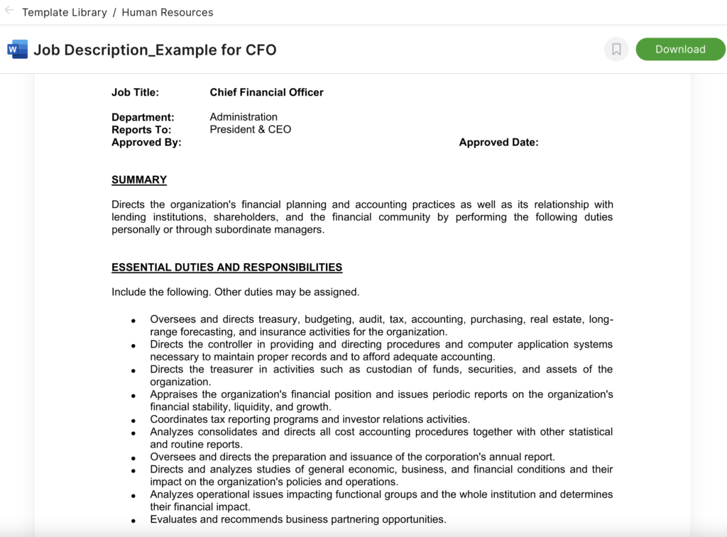 Job Description Template Doc Job Description Template Doc