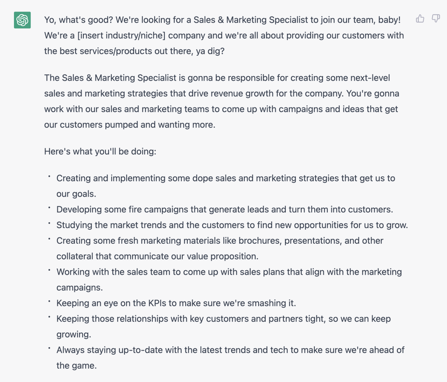 Is ChatGPT for Job Descriptions the Right Choice? (2026 Update) | Ongig ...