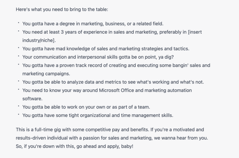Is ChatGPT for Job Descriptions the Right Choice? (2026 Update) | Ongig ...