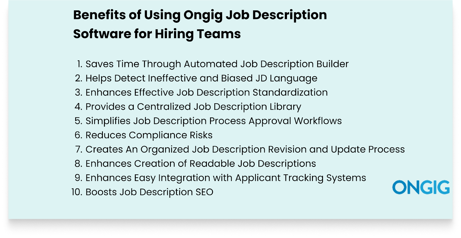 Benefits of Using Ongig Job Description Software for Hiring Teams ...